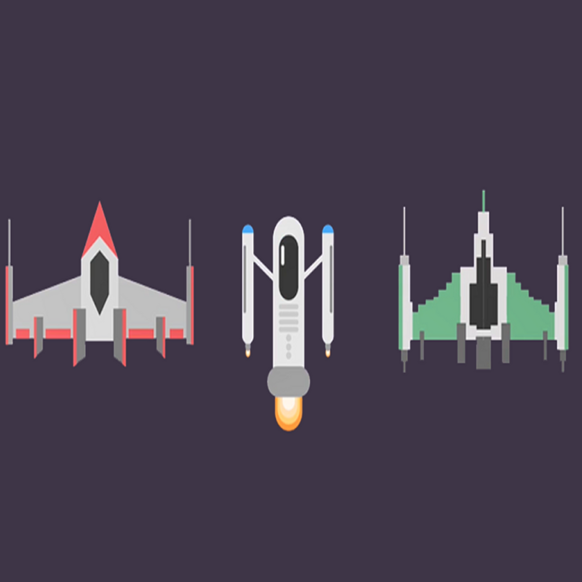 Create Flat Design Spaceships in Adobe Illustrator – IteGraphics